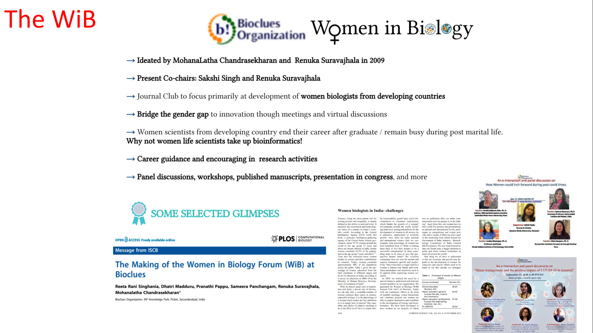 Women in Biology – Bioclues